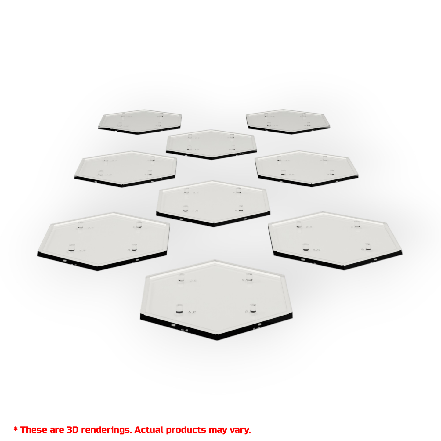 (PRE-ORDER) Luna Series: Traditional Footstands - (9 Pack) - Clear - 1 ...